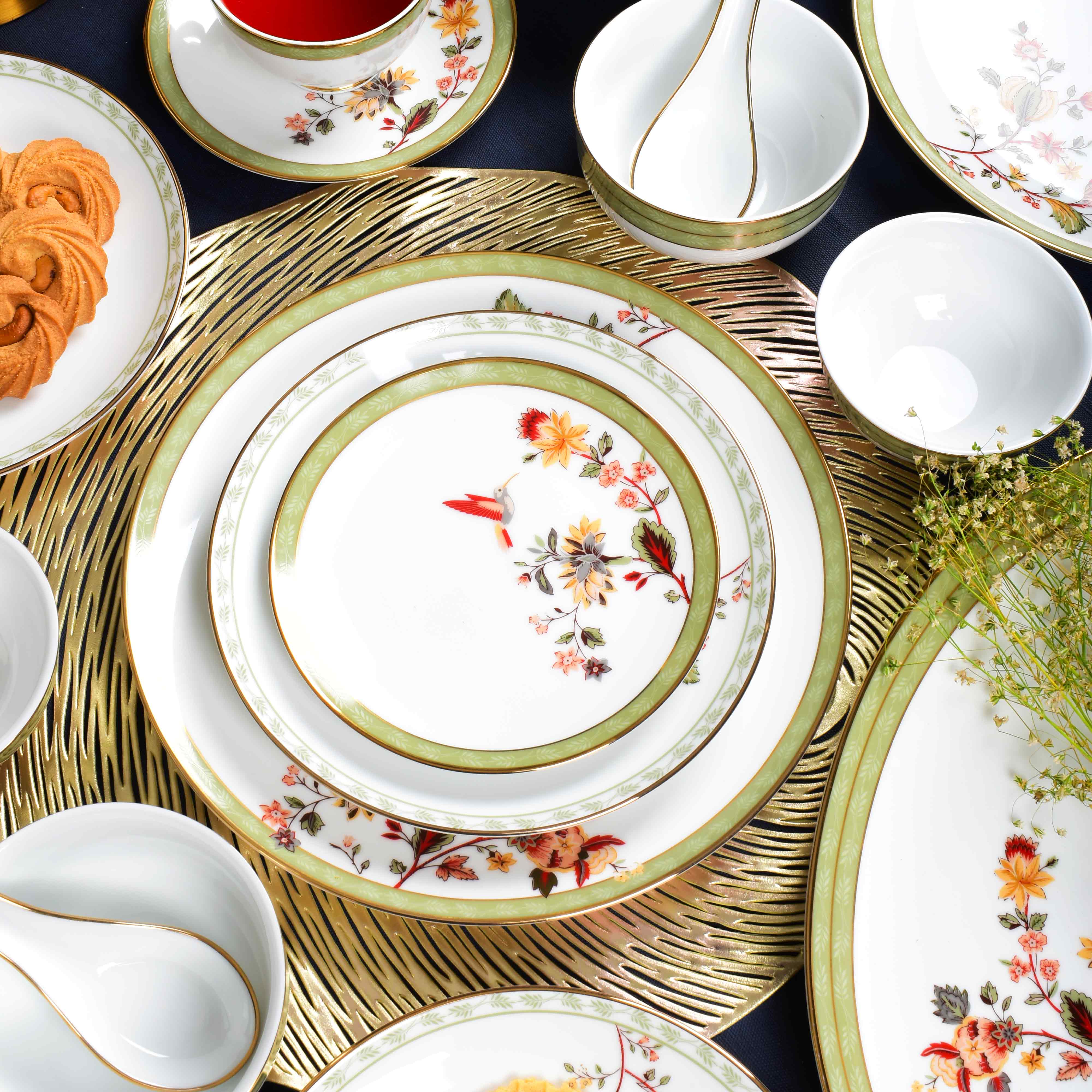 Porcelain Dinner Set 33 Pc | Bloom | Ichkan – ICHKAN
